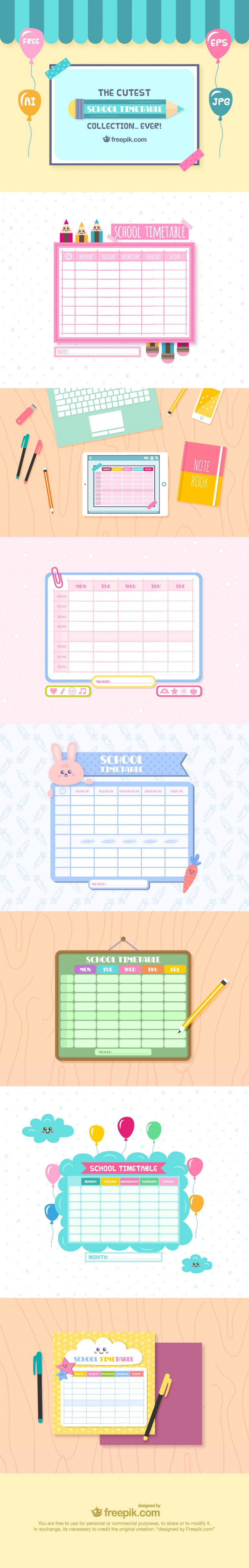 Download Awesome Free School Schedule Templates